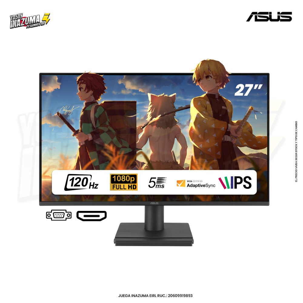 Monitor ASUS Eye Care VA279HG – 27” IPS FHD 120Hz – YoSoyInazuma
